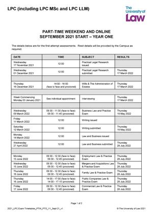 Interviewing Checklist LPC Exam Timetables PTW PTO Y Sept V Interviewing Checklist