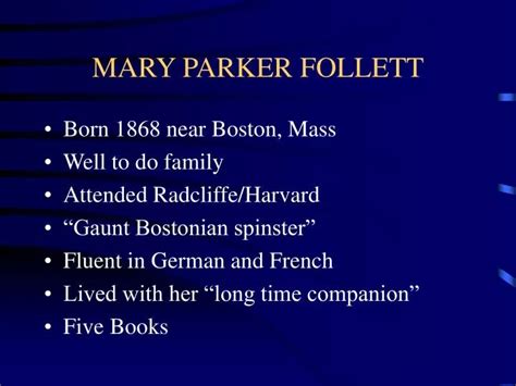 Ppt Mary Parker Follett Powerpoint Presentation Free Download Id