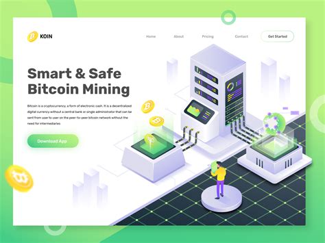Smart And Safe Bitcoin Mining Landing Page By Noansa On Dribbble
