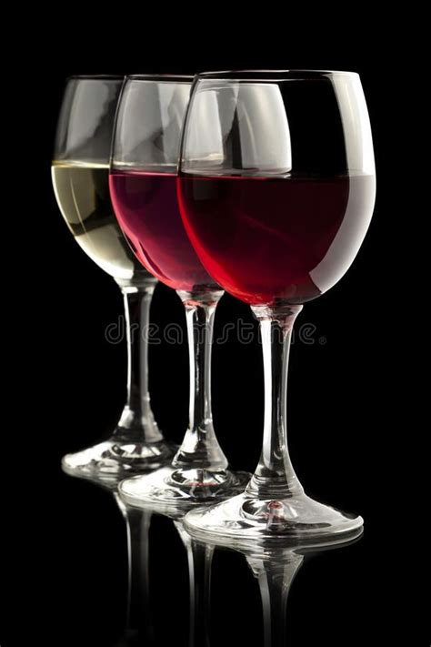 Elegant Red Rose And White Wine Glasses On Black Background