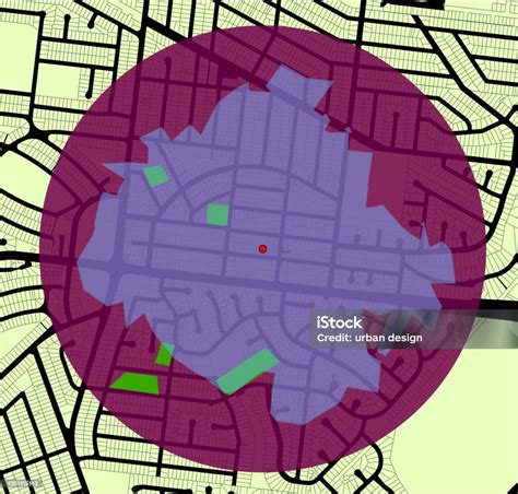 Space Syntax Street Network In Urban Design Street Map Street Network Stock Illustration