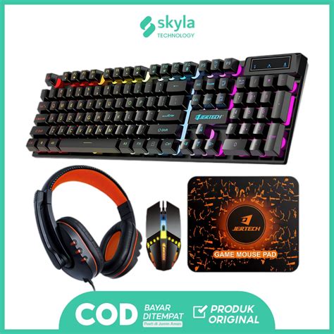 Gaming Bundle Ct4 01 Rgb Led Mouse Headset Keyboard Compatible With All Windows Shopee