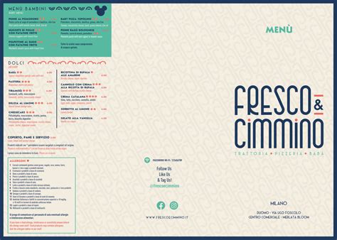 Menu 2024 Fresco And Cimmino In Milan Thefork