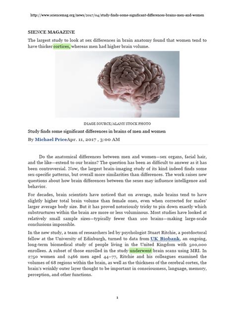 15a Science 2017 The Largest Study To Look At Sex Differences In