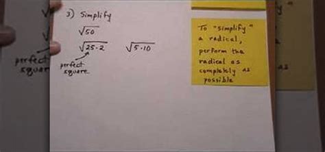 how to simplify square roots w product and quotient rules math