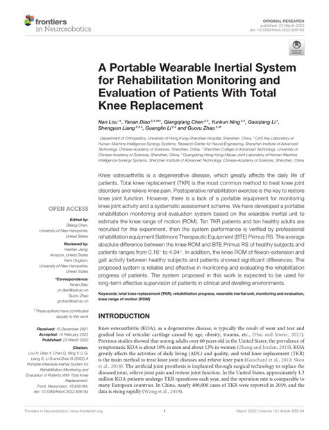 Pdf A Portable Wearable Inertial System For Rehabilitation Monitoring And Evaluation Of