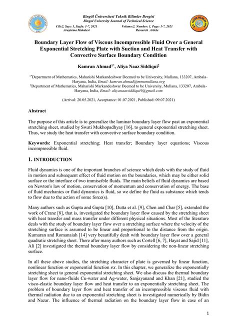 Pdf Boundary Layer Flow Of Viscous Incompressible Fluid Over A General Exponential Stretching