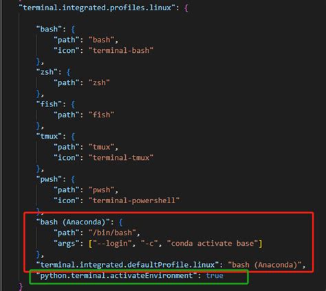 Vscode配置默认终端为anaconda Prompt 技术栈