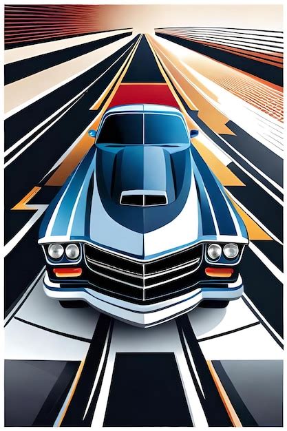 Premium Photo 2d Graphics Of Classic Sport Car For T Shirt Design