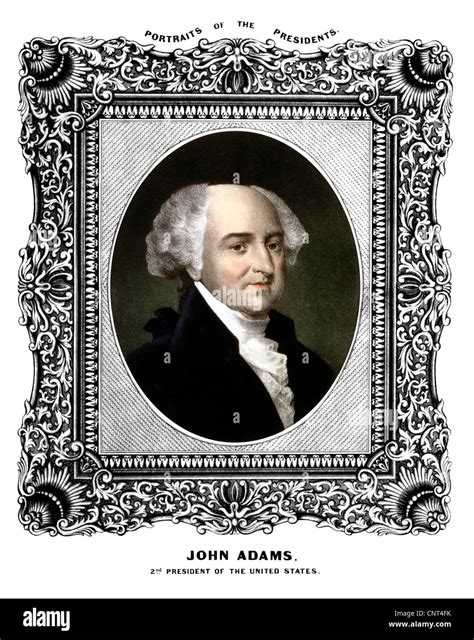 Vintage American History Print Of A Color Portrait Of President John