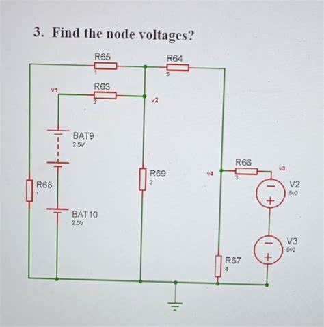 Solved Find The Node Voltages V V V And V Chegg Com