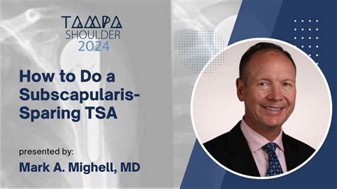 How To Do A Subscapularis Sparing Tsa Mark A Mighell Md Youtube