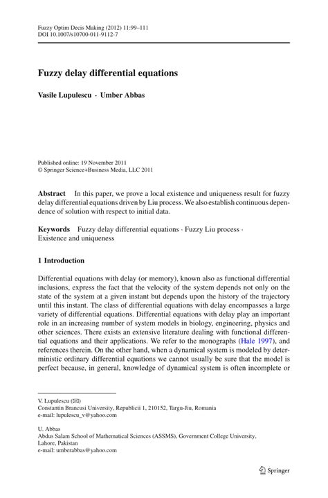 pdf fuzzy delay differential equations