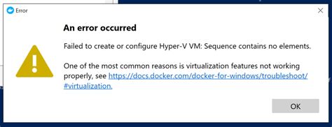 Hyper V Error When Starting Docker In Windows Stack Overflow