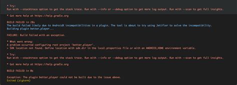 The Build Failed Likely Due To Androidx Incompatibilities In A Plugin The Tool Is About To Try