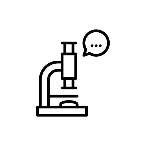 Microscope Outline Icon Research Black Line Illustration 66743266
