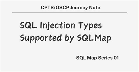 sqlmap guide types of sql injections supported