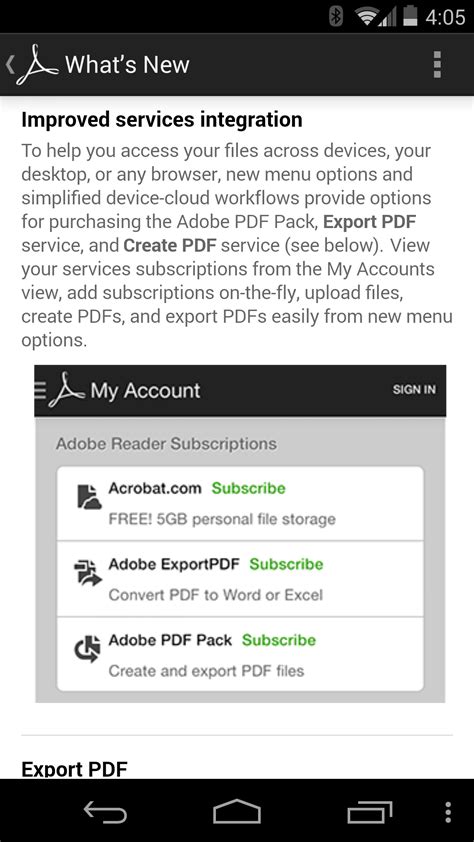 Adobe Reader For Android Updated To Version Now Has New Pdf Export Options Improved File