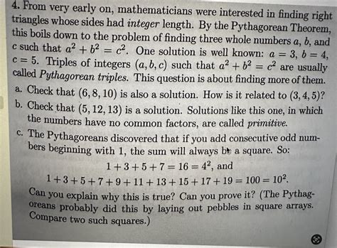 Solved 4 From Very Early On Mathematicians Were Interested