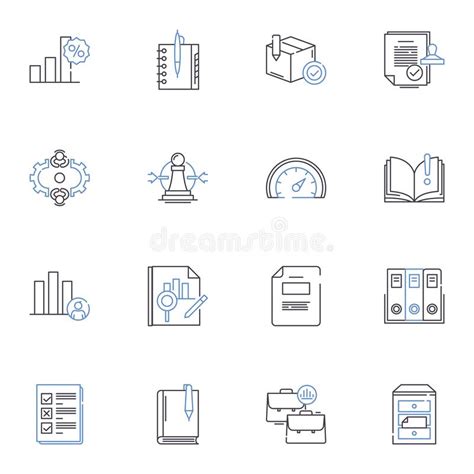 Mergers And Acquisitions Line Icons Collection Technique System