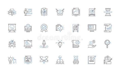 Design Line Icons Collection Creativity Innovation Aesthetics Functionality Simplicity