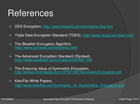 Ppt Symmetric Key Encryption Performance Analysis Powerpoint