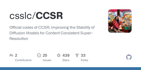GitHub Csslc CCSR Official Codes Of CCSR Improving The Stability Of Diffusion Models For