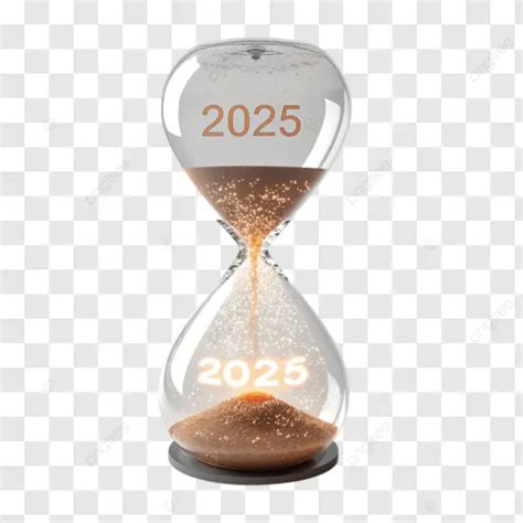 倒數到2025年 時間如沙漏般流逝 滴漏 2025 時間png去背圖片素材免費下載，免摳圖設計圖案下載 Pngtree