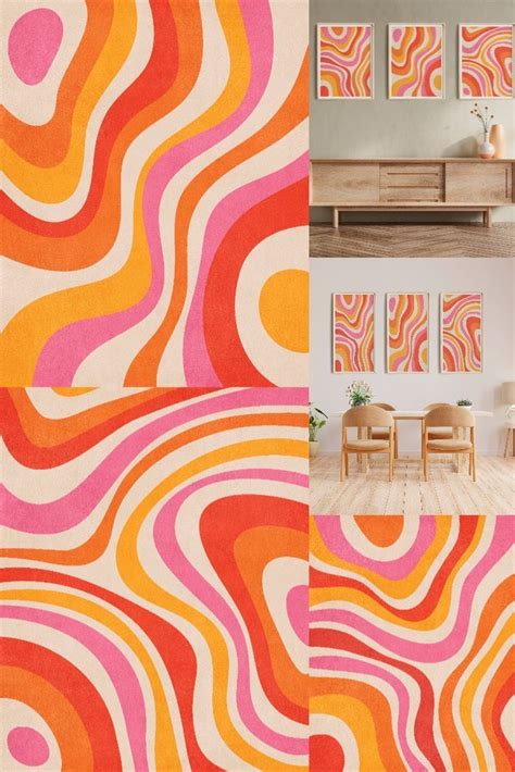 Pink Preppy Wall Art Prints Set Colorful Wall Art Set Of 3 Indie Room Decor Aesthetic Wall Art