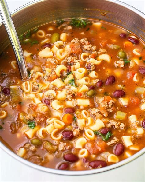 Hearty Italian Pasta Fagioli Soup Recipe