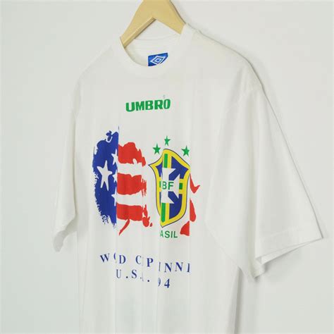1994 Umbro World Cup Brazil T Shirt Xl Calcio Vintage