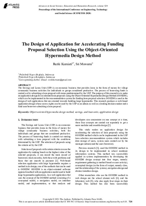 Pdf The Design Of Application For Accelerating Funding Proposal Selection Using The Object