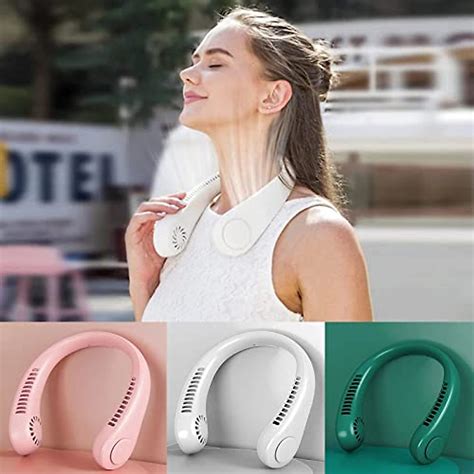Portable Neck Fan Hands Free 360° Cooling And Safe Design