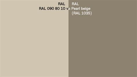 Ral Ral 090 80 10 Vs Pearl Beige Side By Side Comparison