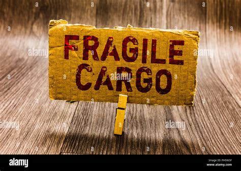 Conceptual Hand Writing Showing Fragile Cargo Business Photo Text Breakable Handle With Care