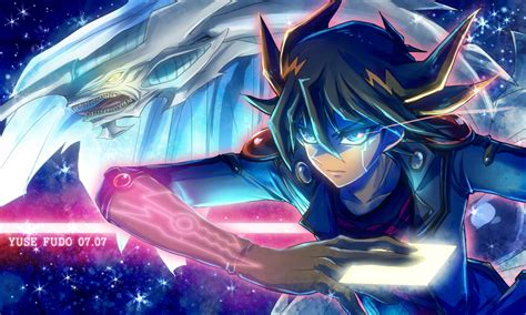 Fudou Yuusei And Stardust Dragon Yu Gi Oh And 1 More Drawn By Raijin