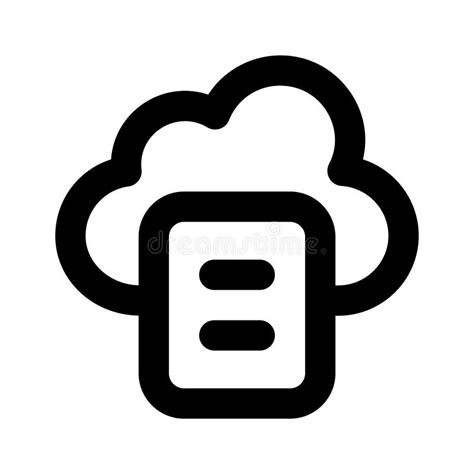 Cloud With Paper An Amazing Icon Of Cloud File Internet Data Storage Stock Vector
