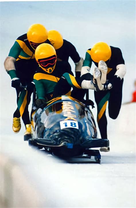 Jamaican Four Man Bobsled Team Calgary 1988 Bobsled Team Famous Hero