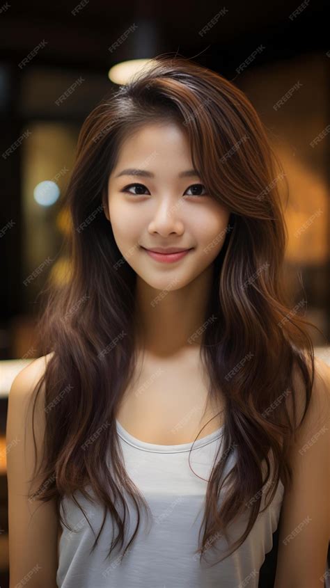 Premium Ai Image Super Beatiful Korean Girl Smiling