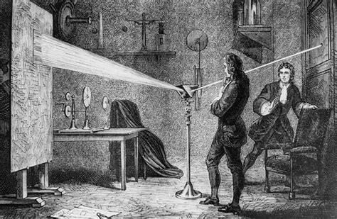 Isaac Newton And Prism Experiment Stock Image H414 0073 Science