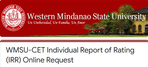 Wmsu Individual Rating For Cet Now Available Online Unlipositive