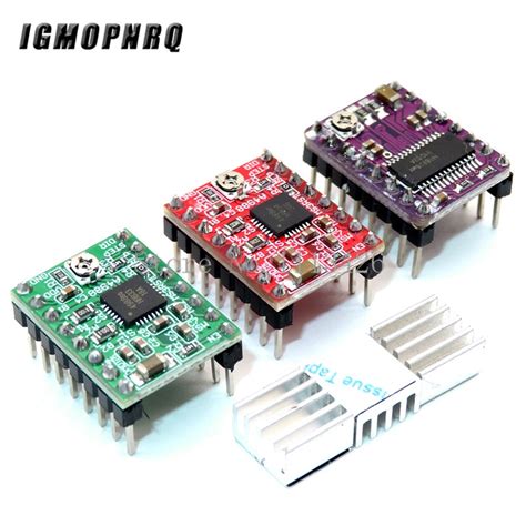 3d Printer Parts Stepstick A4988 Drv8825 Stepper Motor Driver With Heat Sink Carrier Reprap
