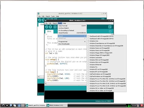 Load An Example Arduino Sketch