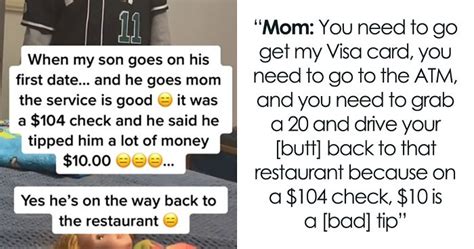 Son Tips 10 After Eating For 104 His Mom Is Furious And Sends Him