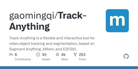 Github For Track Anything Rtrackanything