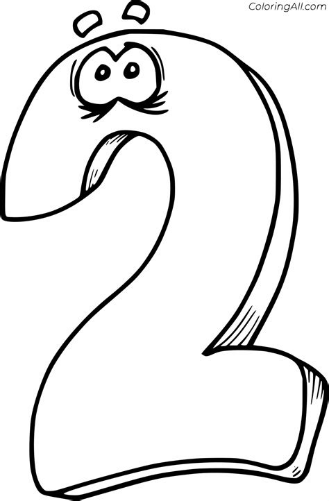 Number 2 Coloring Pages Coloringlib