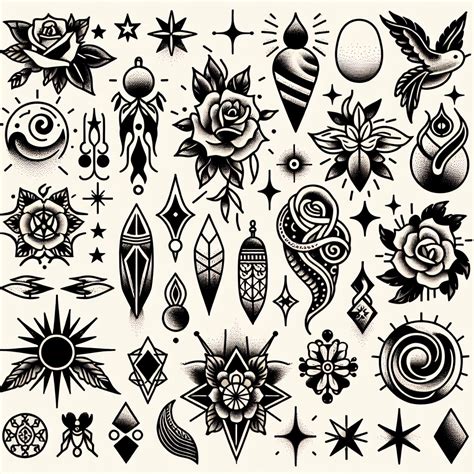 Old School Filler Tattoos Vintage Art Tattoo Flash Sheet Tattoo Johnny