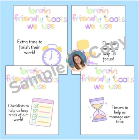 Executive Functioning Tools We Use Posters Ef Skills Visuals 3rd 4th