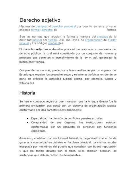 Derecho Adjetivo Pdf Ley Procesal Ciencias Políticas